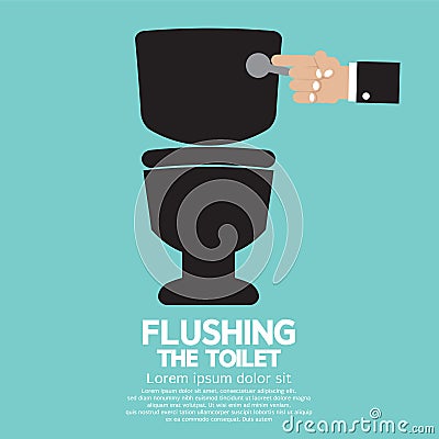 Flushing The Toilet Vector Illustration | CartoonDealer.com #41943990