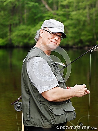 Fly Fisherman - Stock Image - Everypixel