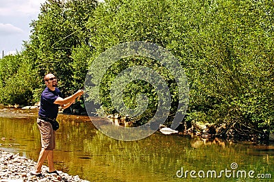 Fly fishing - Stock Image - Everypixel