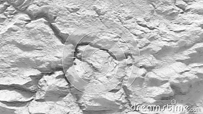 Fly Over White Abstract Landscape with Mountains. 3D Render of Earth ...