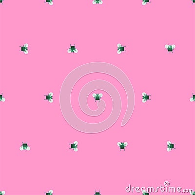 Fly Pixel Art Pattern Seamless. Horsefly, Gadfly 8 Bit Background ...