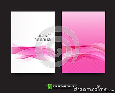 Flyer Brochure Background Template 013 Light Pink Curve And Wav Stock ...