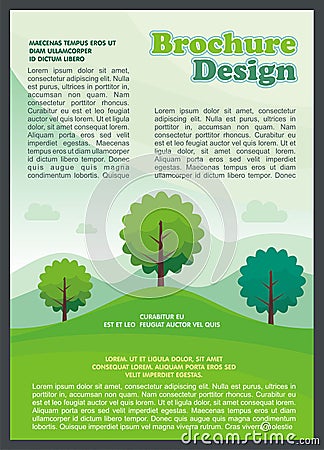 Flyer - Brochure With Cartoon Style Vector Illustration | CartoonDealer ...