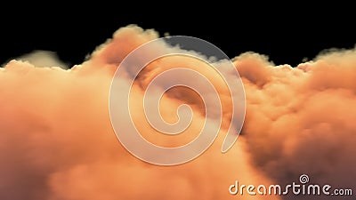 Flying Above the Cinematic Gold Sunset Clouds Background Loop with Alpha Stock Video - Video of ...