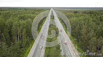 Flying above highway stock video. Video of urban, route - 99126873