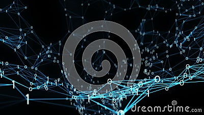 Flying through Digital Binary Polygon Plexus Data Networks Stock Video - Video of hitech, lines ...