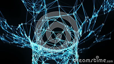 Flying through Digital Binary Polygon Plexus Data Networks Stock Video - Video of hitech, lines ...