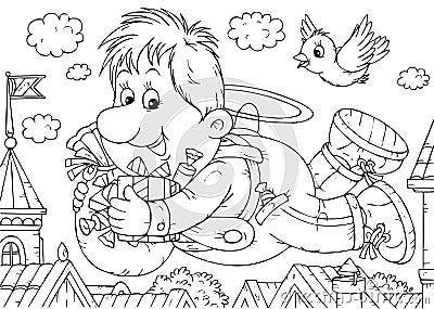 Flying Carlson Royalty-Free Illustration | CartoonDealer.com #14561907