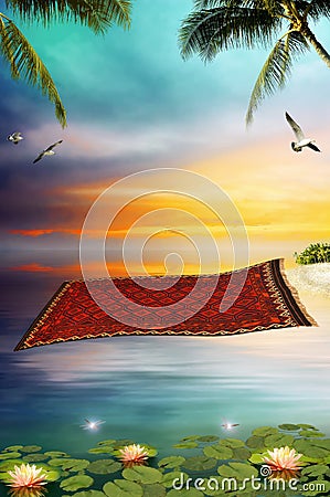Flying Carpet Royalty Free Stock Photography - Image: 13554037