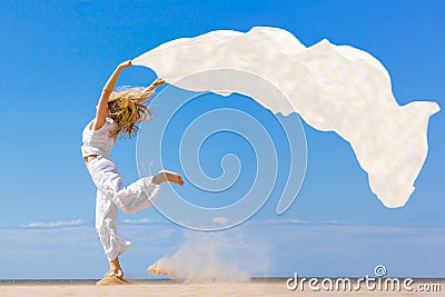 Flying Cloth Royalty Free Stock Image - Image: 10012676