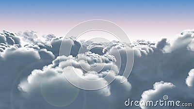 Flying through the clouds stock video. Video of light - 76415985