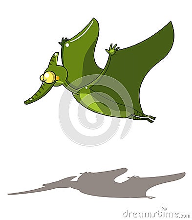 Flying Dinosaur Royalty-Free Cartoon | CartoonDealer.com #14244944