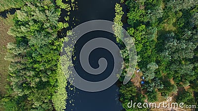 Flying Drones Over The River Stock Video - Video of field, park: 82494235