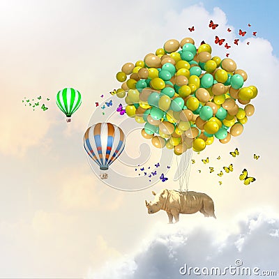 Flying Giraffe Stock Photo | CartoonDealer.com #44169714