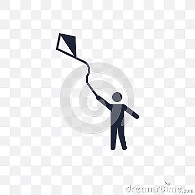 Flying A Kite Transparent Icon. Flying A Kite Symbol Design From Vector ...