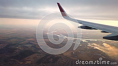 Flying at Low Altitude. the Aircraft Performs a Descent from a Height ...