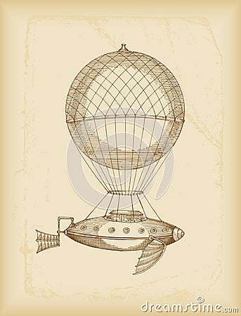 Flying Machine Sketch Royalty Free Stock Images - Image: 13487209