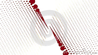 Flying through Red Dots on White Background. Abstract Background with ...