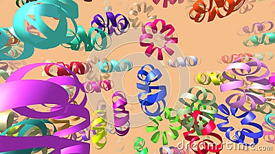Flying Ribbons Generated 3D Video Stock Video - Video of animation ...