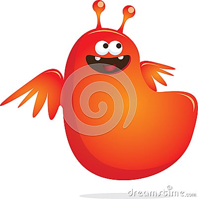 Flying Slug-monster Vector Illustration | CartoonDealer.com #9233561