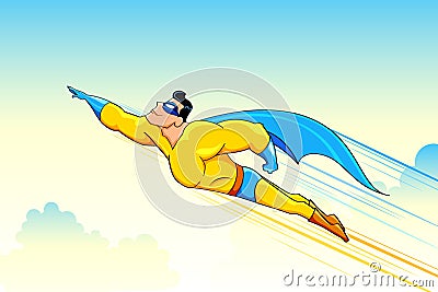 Flying Superhero Royalty Free Stock Photos - Image: 22317448