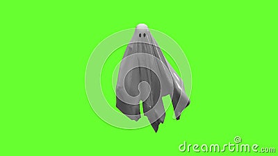 Flying White Ghost on an Green Screen Stock Video - Video of blood ...