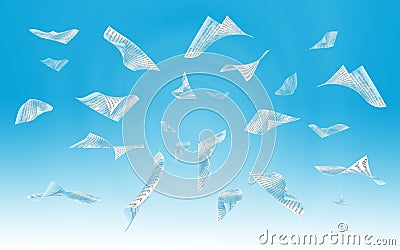 Flying Written Pages Stock Photography | CartoonDealer.com #7392056