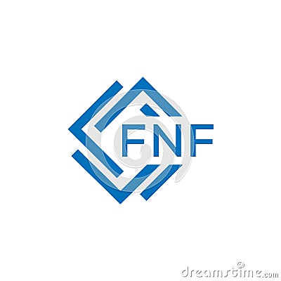 FNF Letter Logo Design On White Background. FNF Creative Circle Letter ...