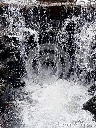 Foaming River Water Flow Down Splash Drop Of Water Royalty-Free Stock ...