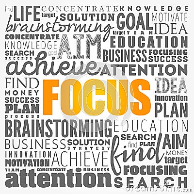 FOCUS Word Cloud Collage Stock Photography | CartoonDealer.com #200707232