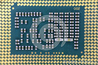 Processor Underside Bypass Capacitors And Connector Royalty-Free Stock ...