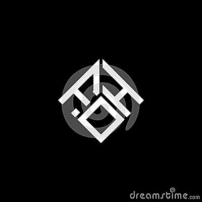 FOH Letter Logo Design On Black Background. FOH Creative Initials ...