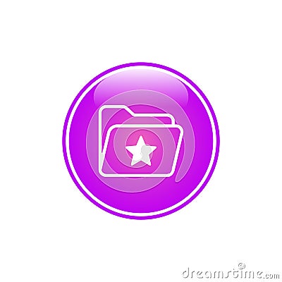 Folder Icon Vector Inside Glossy Circle Template | CartoonDealer.com ...