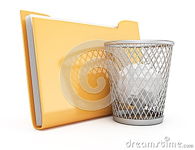 Folder And Wastepaper Basket Royalty-Free Illustration | CartoonDealer ...