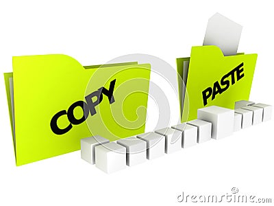 Folders: Copy And Paste Royalty Free Stock Photography - Image: 2035117