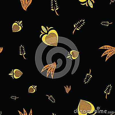 Vector Black Background Brittany Celtic, Breton Trational Folklore ...