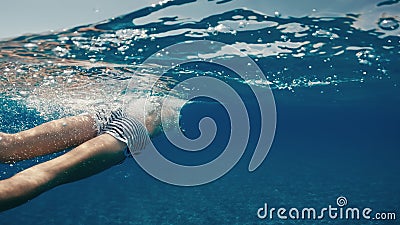 Following the Swimmer from Behind Stock Footage - Video of leisure ...