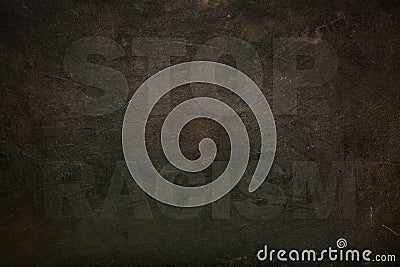 Font With Transparency STOP RACISM Graffiti On A Black Stone Background ...