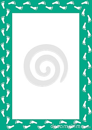 Foot Print Border Royalty-Free Cartoon | CartoonDealer.com #25136546