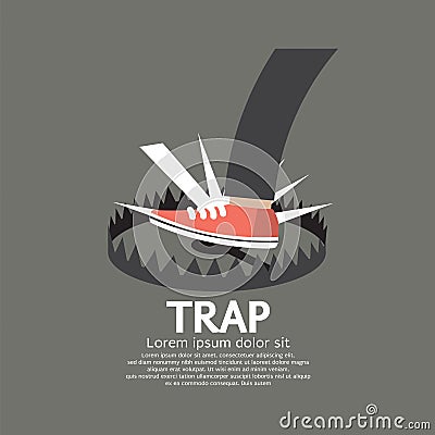 Foot Stepped On Trap Cartoon Vector | CartoonDealer.com #50922933