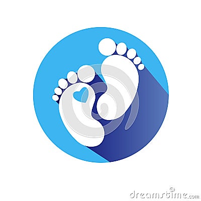 Foot Vector Imprint Footprint Symbol Graphic | CartoonDealer.com #89058969