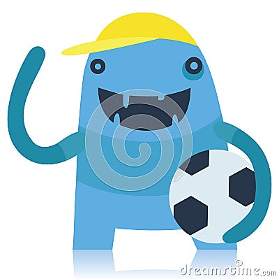 Football Monster Holding A Ball Royalty Free Stock Image - Image: 38314336