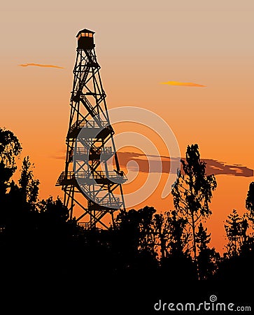Forest Fire Watch Tower Stock Photo - Image: 55298060