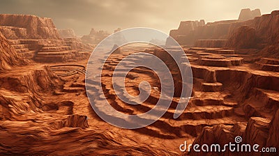 Forest Mars Labyrinth Terrain Royalty-Free Cartoon | CartoonDealer.com ...