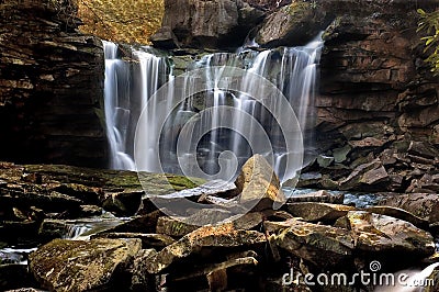 Waterfall at Ash Cave stock photo. Image of cliff, forest - 72656788