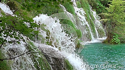 Waterfall of Prasteio Avdimou. Still Footage Stock Footage - Video of ...