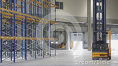 Forklift Warehouse stock video. Video of large, industry - 194813873