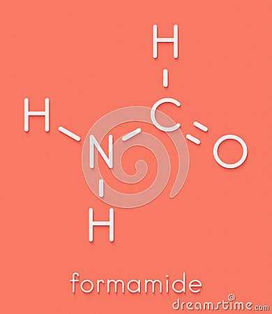 Formamide Methanamide Solvent Molecule. Solution In Water Known As ...