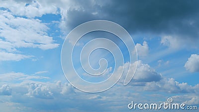 Formation Cloud Sky Scape. Various Layers of Clouds Move in Different ...