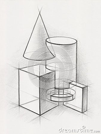 Forme Geometriche Solide Immagine Stock - Immagine: 34559751